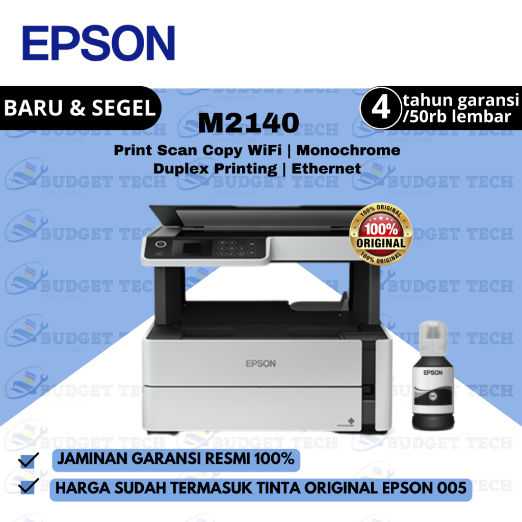 Jual Epson EcoTank Monochrome M2140 All-in-One Ink Tank Printer ...