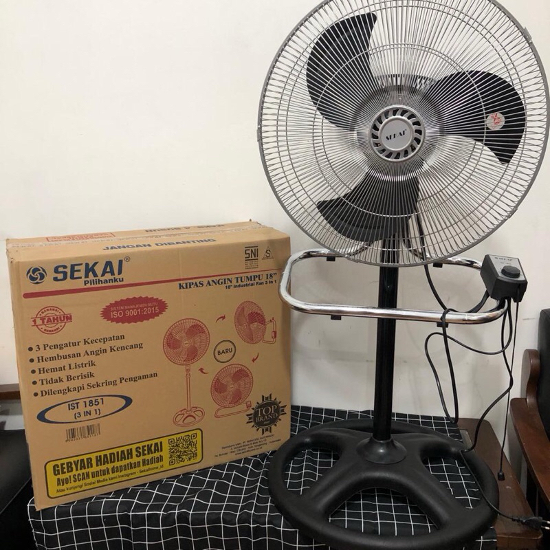 Jual Kipas angin Sekai IST-1851 BESI 3in1 18inch Berdiri/ Dinding / Lantai. Stand Wall Floor fan ...