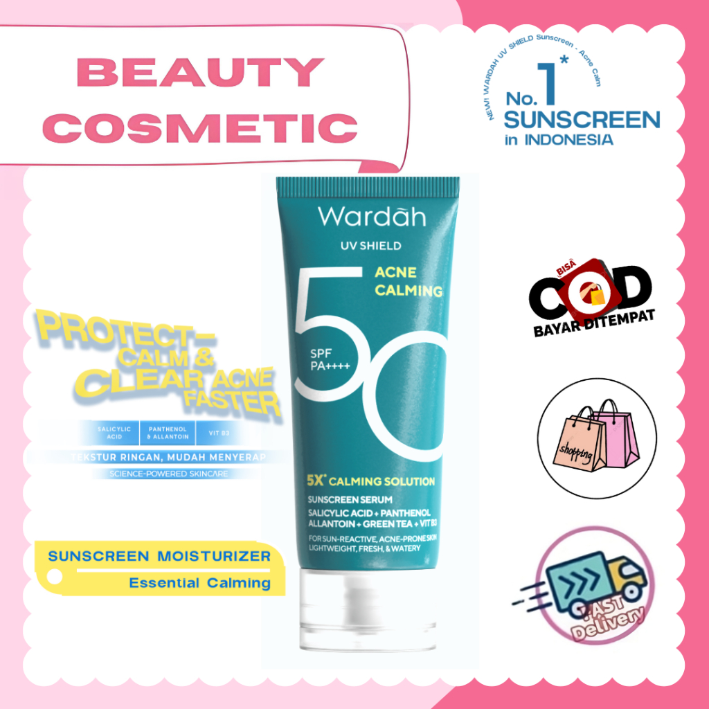 Jual WARDAH UV SHIELD ACNE CALMING SUNSCREEN SERUM SPF 50 PA++++ | Shopee Indonesia