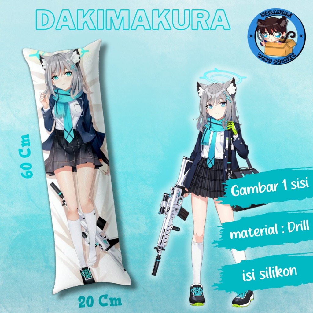 Jual dakimakura / guling shiroko blue archive / ukuran 20x60cm / sudah ...