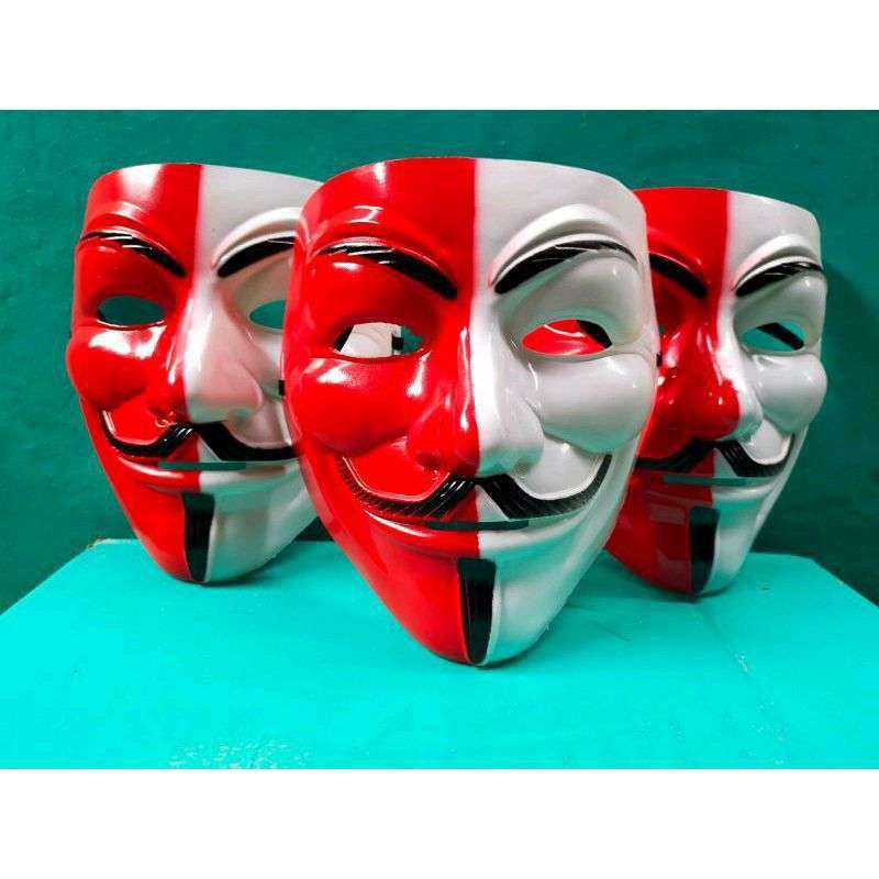 Jual Topeng Anonymous / Topeng Hacker Merah Putih | Shopee Indonesia