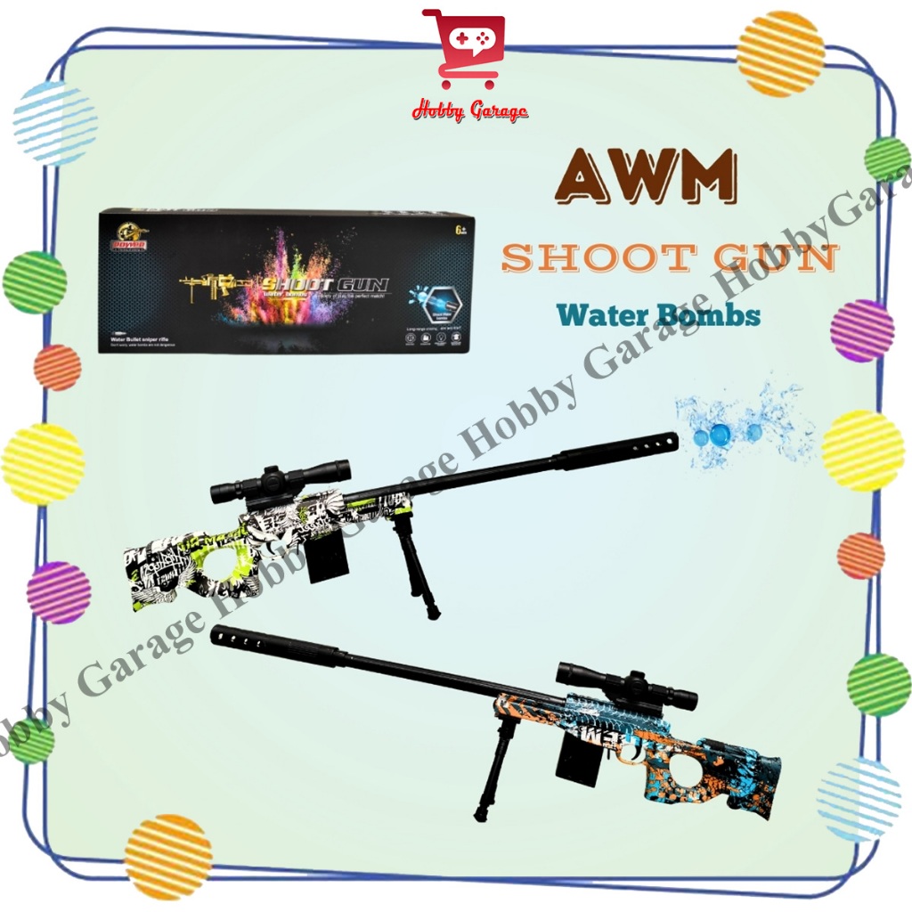 Jual Mainan Tembakan Sniper Anak AWM Watergel AWP Gun Water Gel WGG | Shopee Indonesia