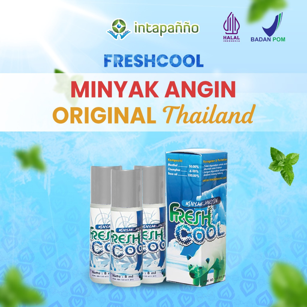 Jual INTAPANNO COMBO 3 Fresh Cool Minyak Angin Aromatherapy 8 ML Pereda ...