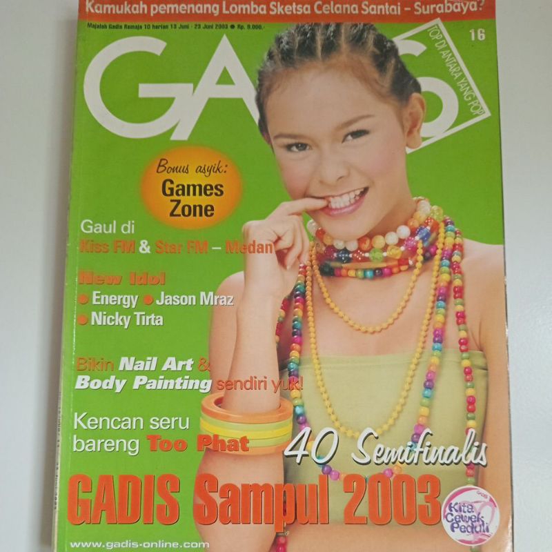 Jual Majalah Gadis Tahun 2003 Cover Saras Kabiirath | Shopee Indonesia