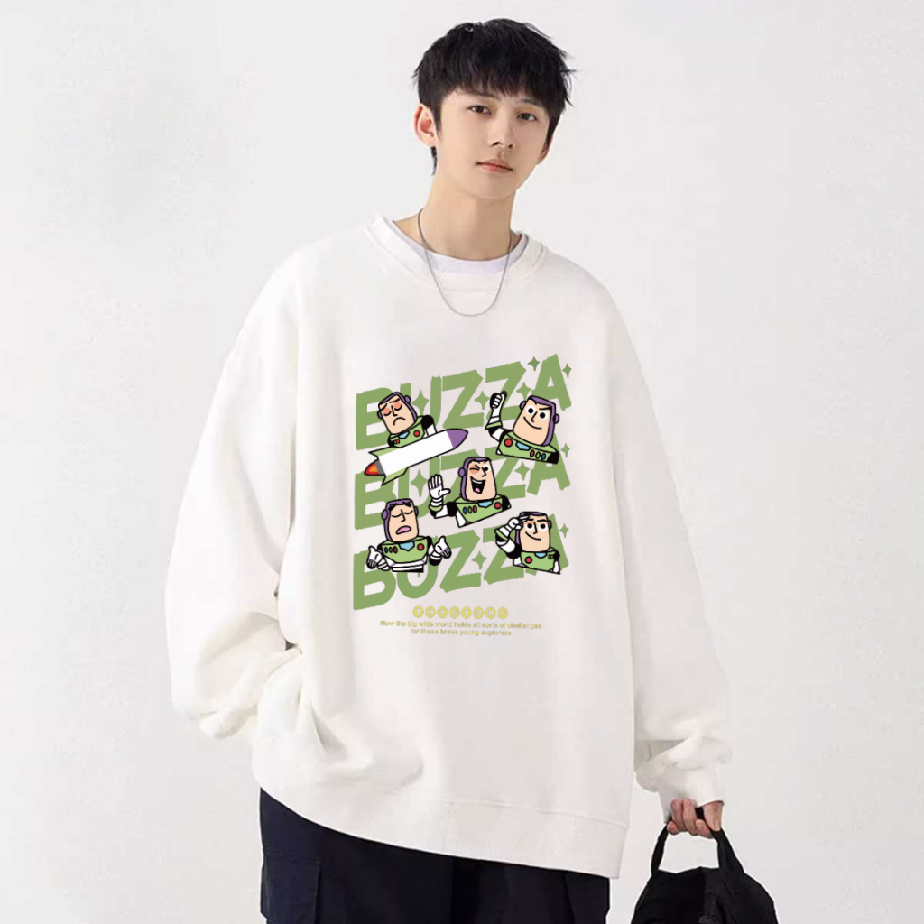 Jual NASA IDOL Jaket Sweater Pria Oversize Putih Lengan Panjang C276 ...