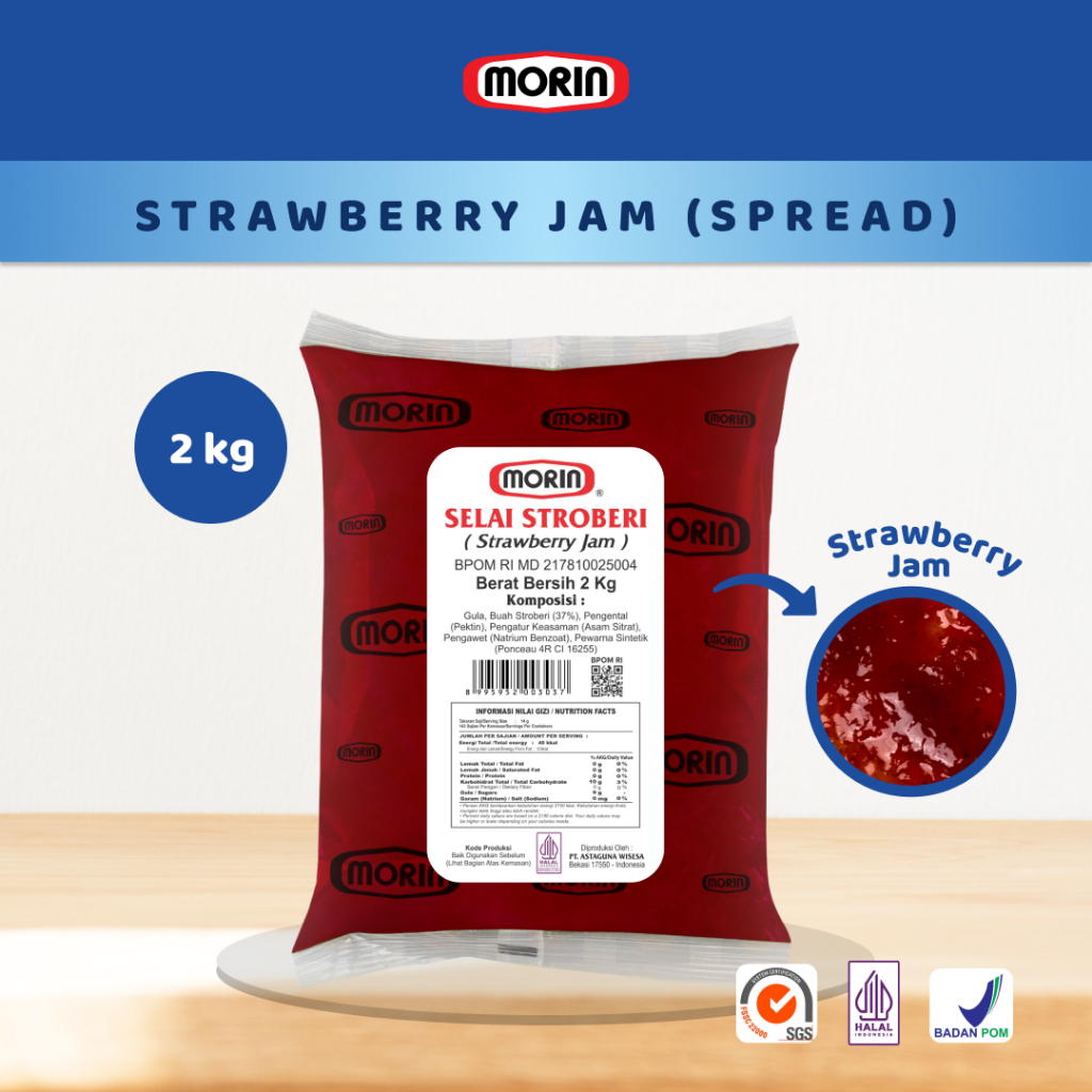 Jual MORIN SPREAD STRAWBERRY JAM 2KG | Shopee Indonesia