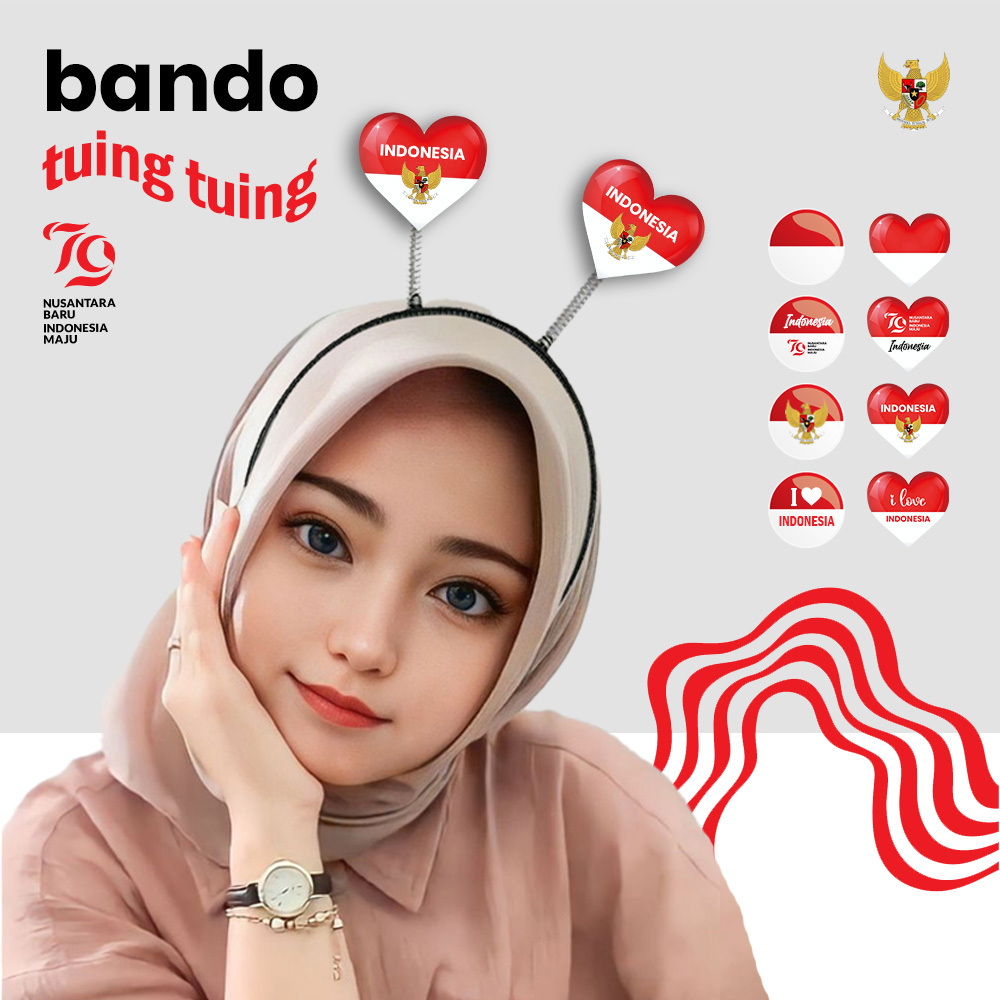 Jual BANDO TUING TUING HUT RI KE 79 / 17 AGUSTUS 2024 ATRIBUTP[ANITIA ...