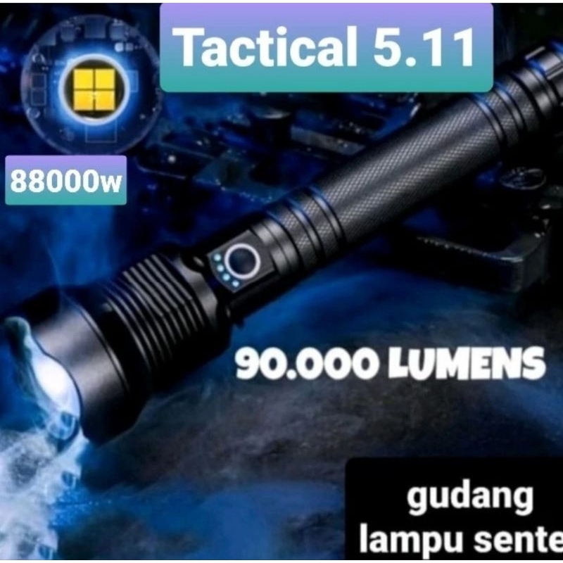 Jual SENTER LED 511 MX P70 MAX POWER 88000W 90000LUMENS USB CHARGER ...