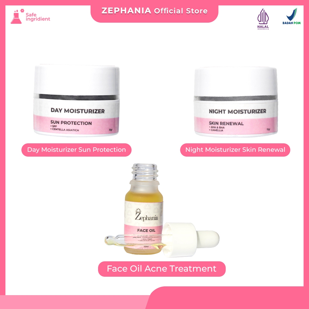 Jual Zephania Cream Day Night Moisturizer & Serum Face Oil | Shopee Indonesia