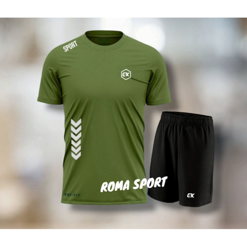 Jual 1 set baju olahraga baju gym fitnes baju jogging baju batminton ...