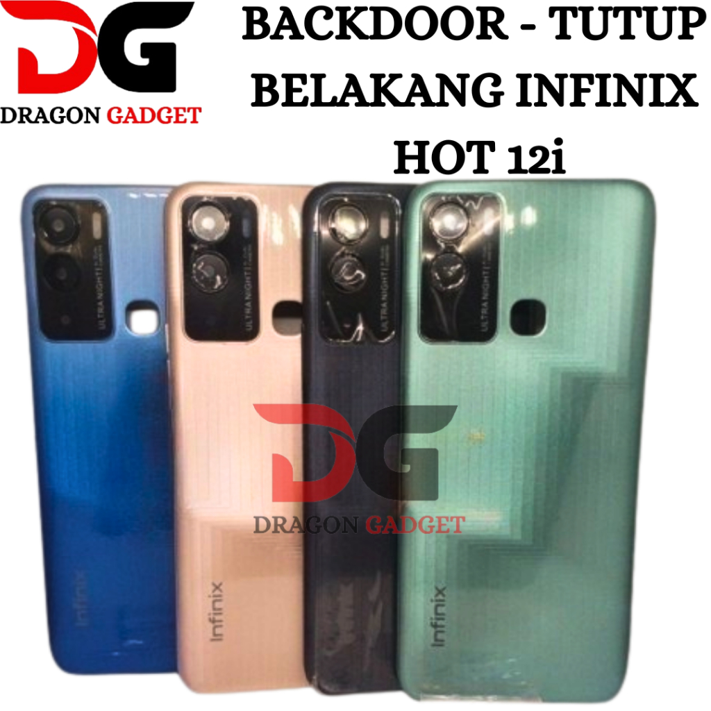 Jual BACKDOOR - TUTUP BELAKANG - INFINIX HOT 12i BLACK GOLD BLUE GREEN ...