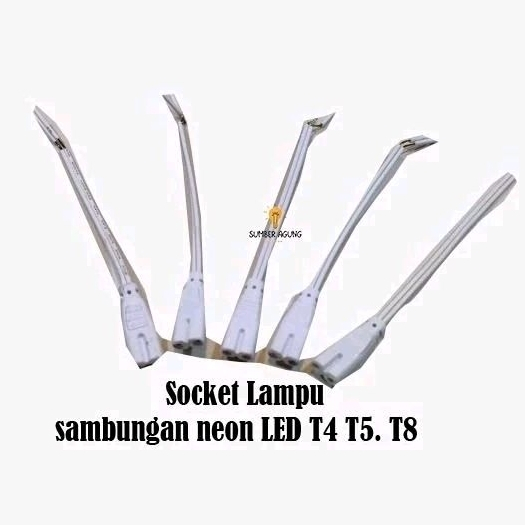 Jual ( COD ) Socket Lampu / kabel sambungan neon LED T4 T5. T8 ...