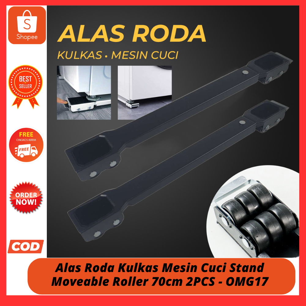 Jual Alas Roda Kulkas Mesin Cuci Stand Moveable Roller 70cm 2PCS ...