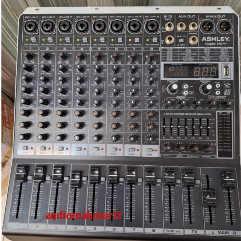 Jual Mixer Audio Ashley Super M8 Pro New Model 10 Channel Super M8Pro ...