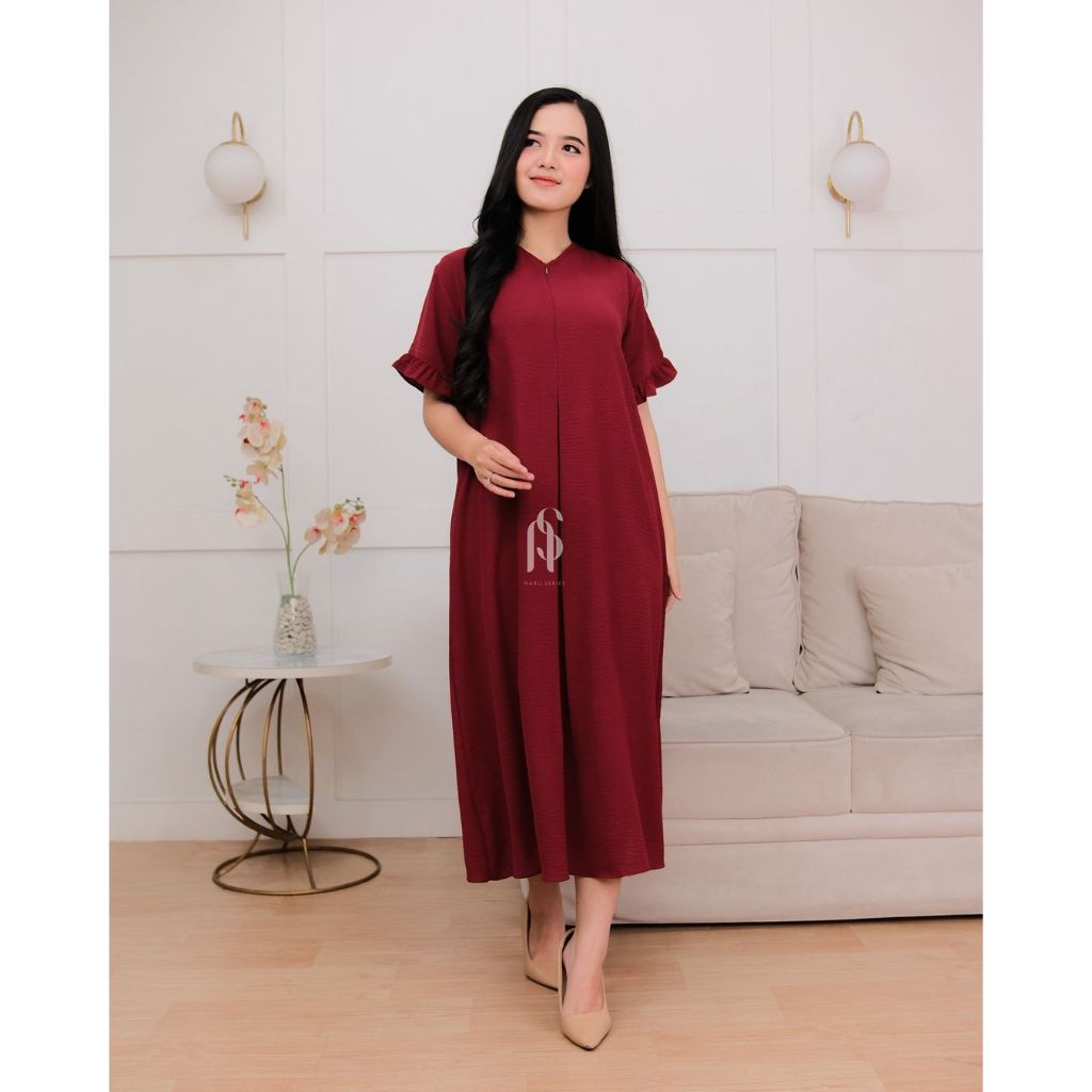 Jual Daster Wanita Polos Bahan Crinkle lengan pendek kekinian Remaja ...