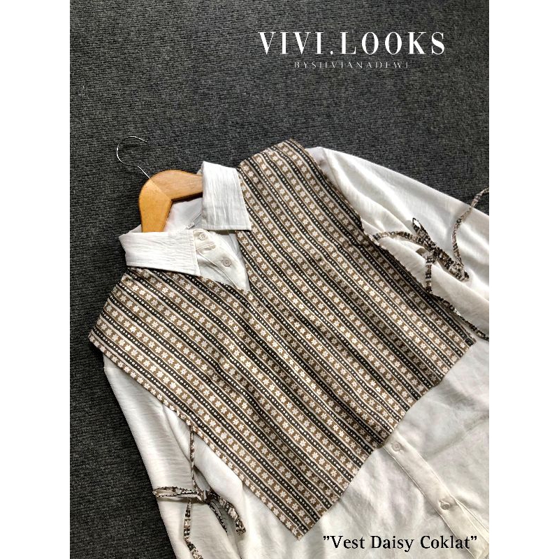 Jual VIVILOOKS-VEST BATIK PATTERN PREMIUM MODERN ETNIK KATUN OUTER ...