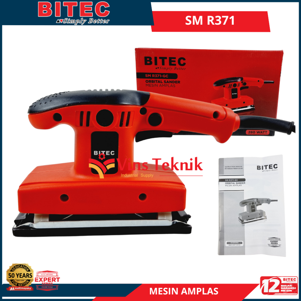 Jual Mesin Amplas Kotak SM 371 RG BITEC SM371RG Sander 280Watt | Shopee ...