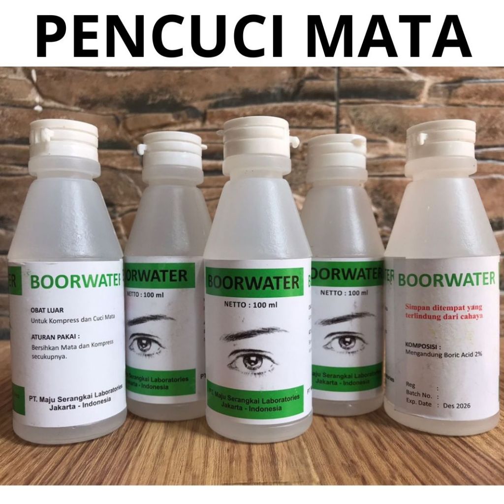 Jual BOORWATER 100ml/PENCUCI MATA/BOOR WATER/PENCUCI MATA STERIL ...