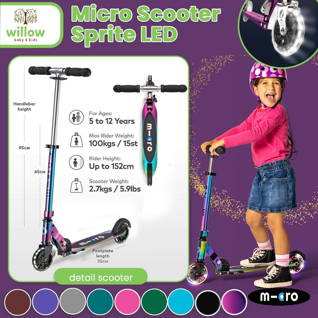 Jual Skuter - Micro Scooter Sprite Led | Shopee Indonesia