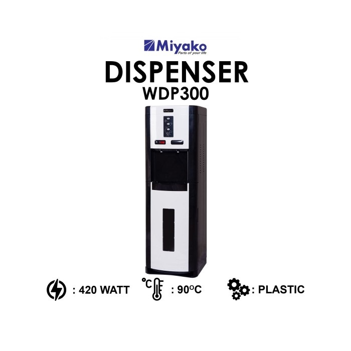 Jual Miyako WDP300 Water Dispenser Air Galon Bawah Hot and Cool WDP-300 ...
