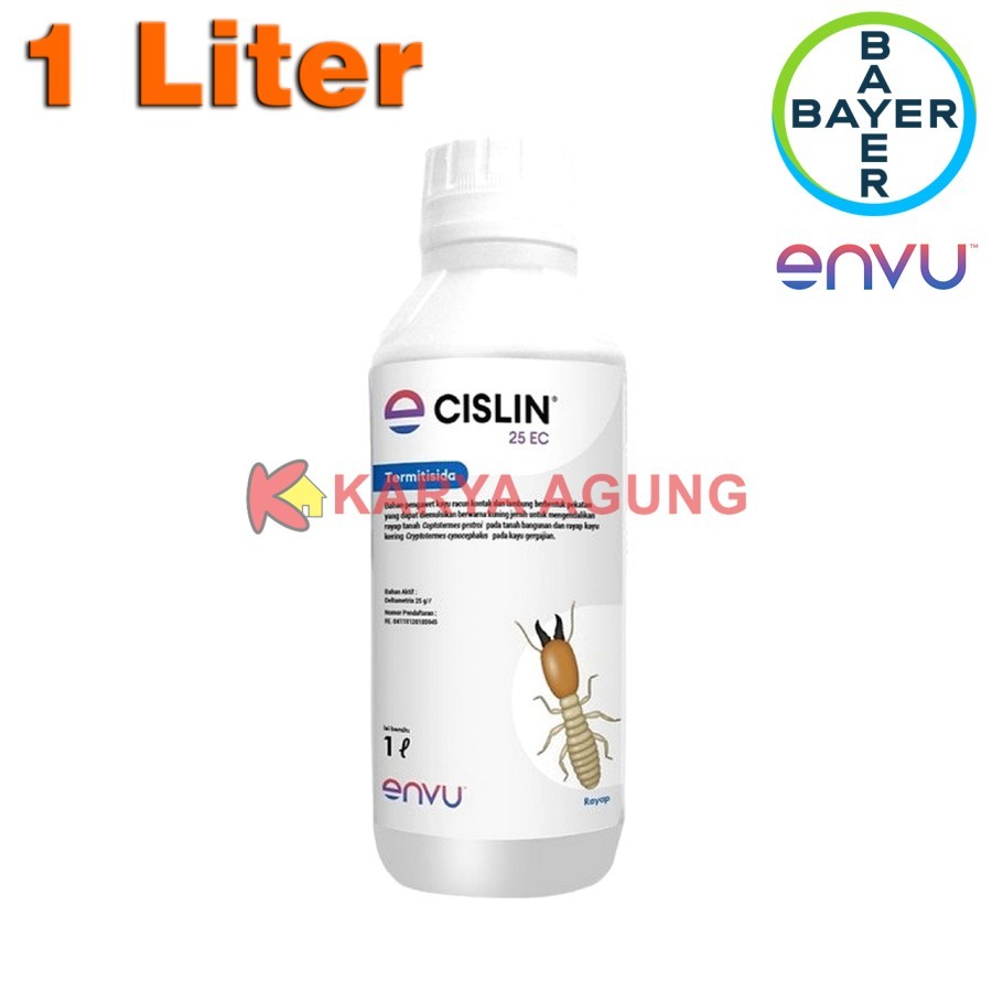 Jual CISLIN 25 EC 1L Envu BAYER Obat Anti Rayap Rumah Kayu Bangunan ...