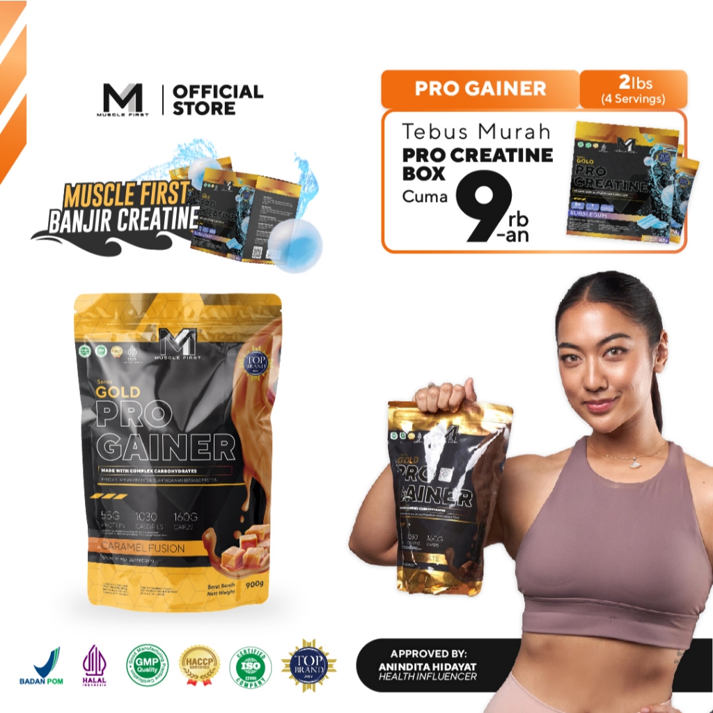 Jual MUSCLE FIRST Pro Gainer 2lbs/900gr - Mass Gainer Penambah Berat ...
