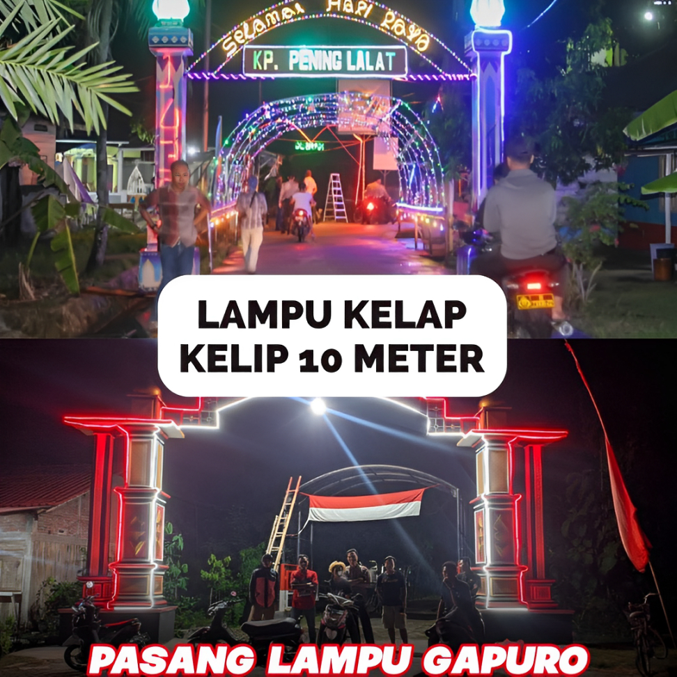 Jual LAMPU AGUSTUSAN KELAP KELIP 10 METER LED STRIP RGB WATERPROOF ...