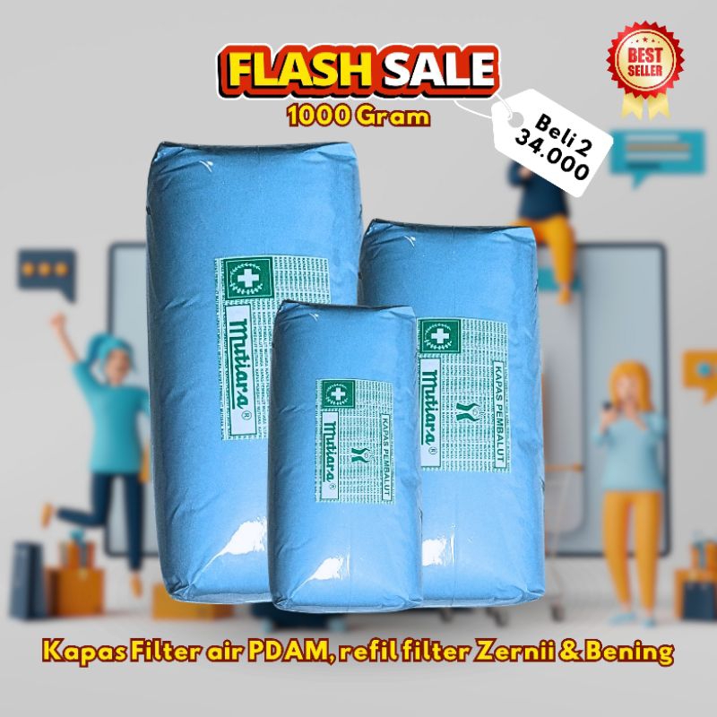 Jual Kapas filter air 1 Kg - Kapas Filter PDAM - Kapas Refil filter ...