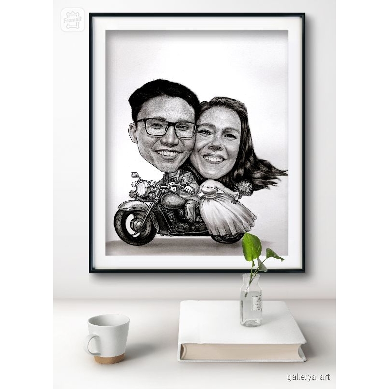 Jual Lukisan Karikatur Size A4 20x30Cm ( 2 Jam selesai ) | Shopee Indonesia