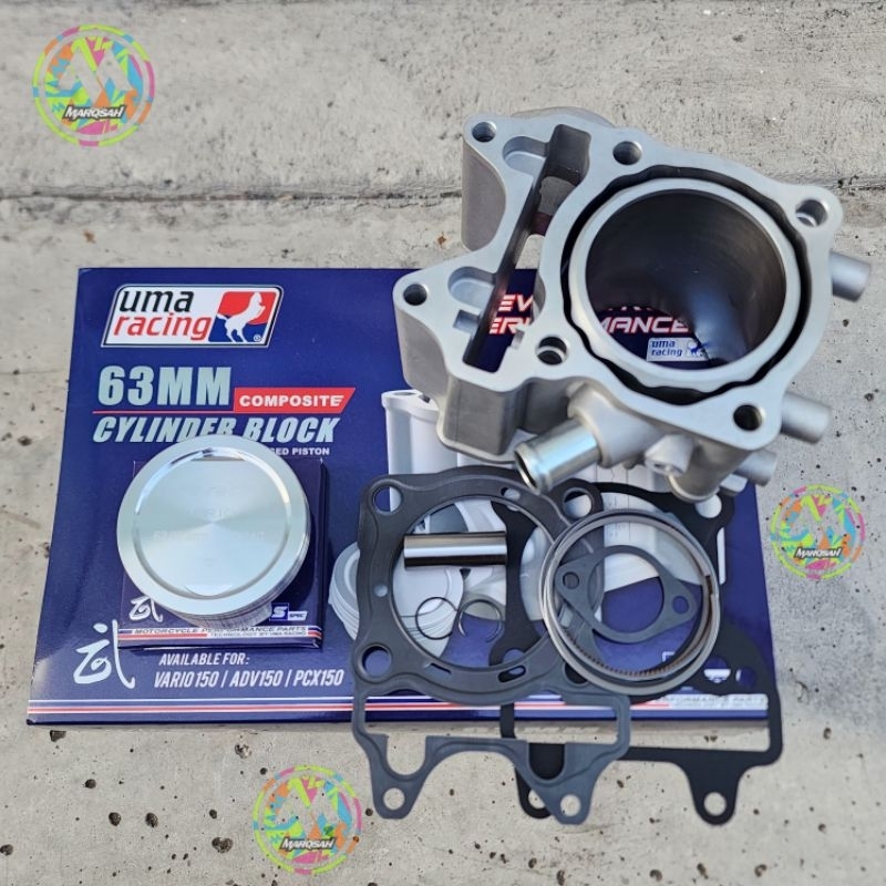 Jual CYLINDER SILINDER BLOCK BLOK KIT VARIO 150 ADV 150 PCX 150 PISTON ...