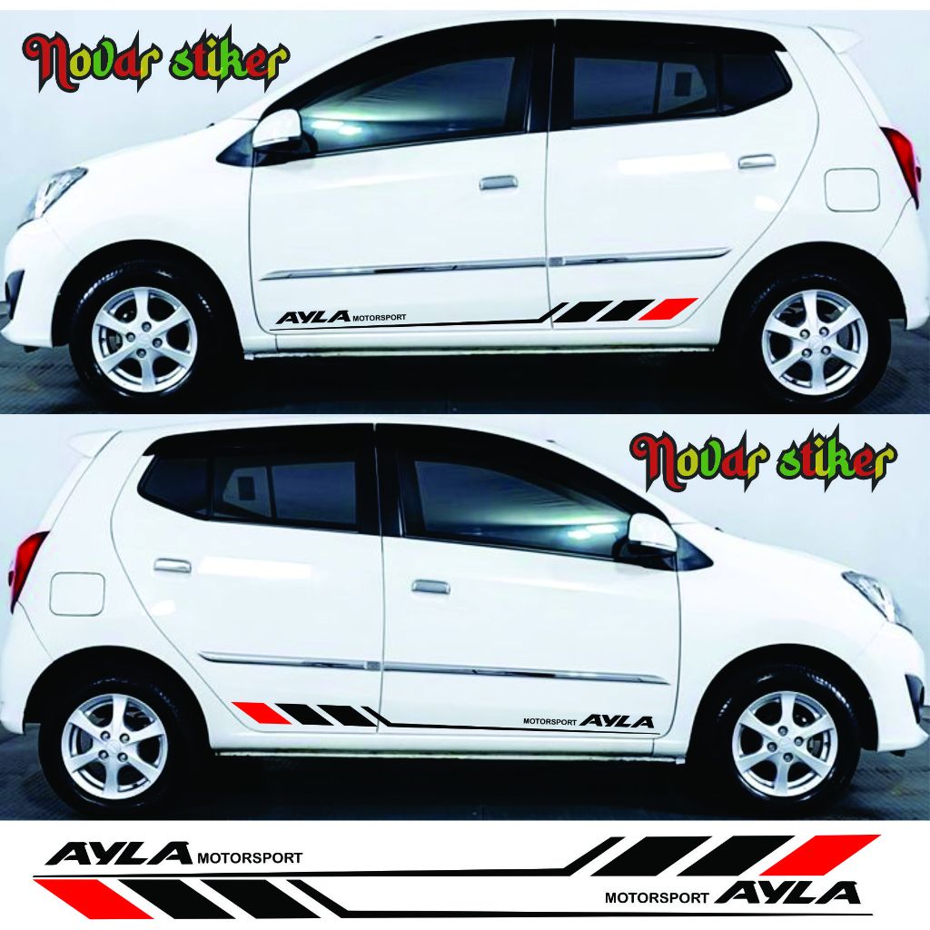 Jual Stiker Cutting Mobil Ayla Stiker Striping List AYLA MOTORSPORT ...