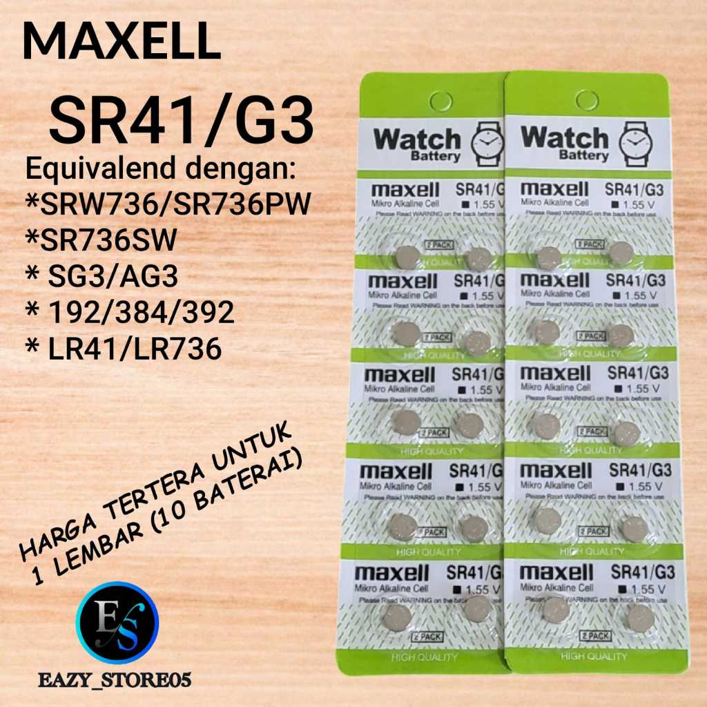 Jual Baterai LR41 / AG3 Alakline Battery 1.5V Batre LR736 L736 192 Untuk Termometer Dll ...