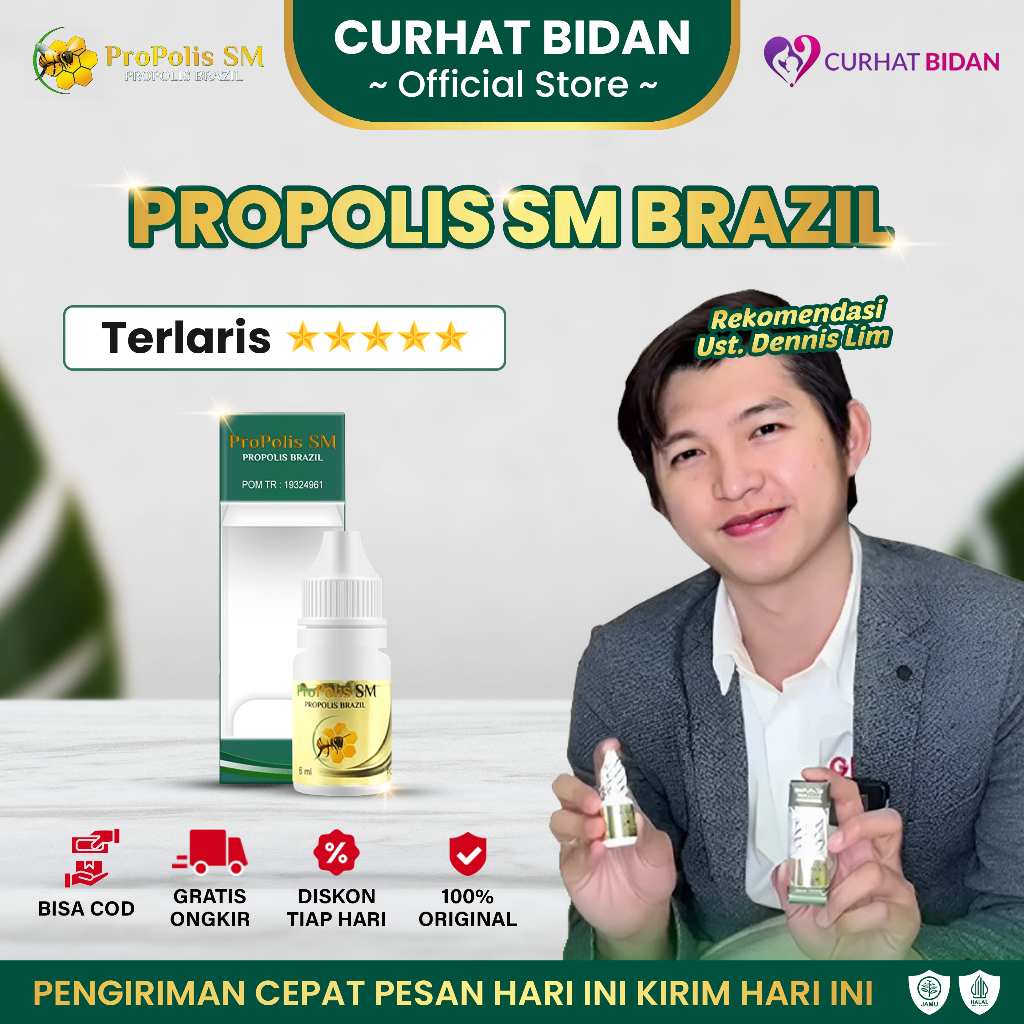 Jual [Ust Dennis Lim Choice] Obat Tetes Propolis SM Brazilian 100% Asli ...