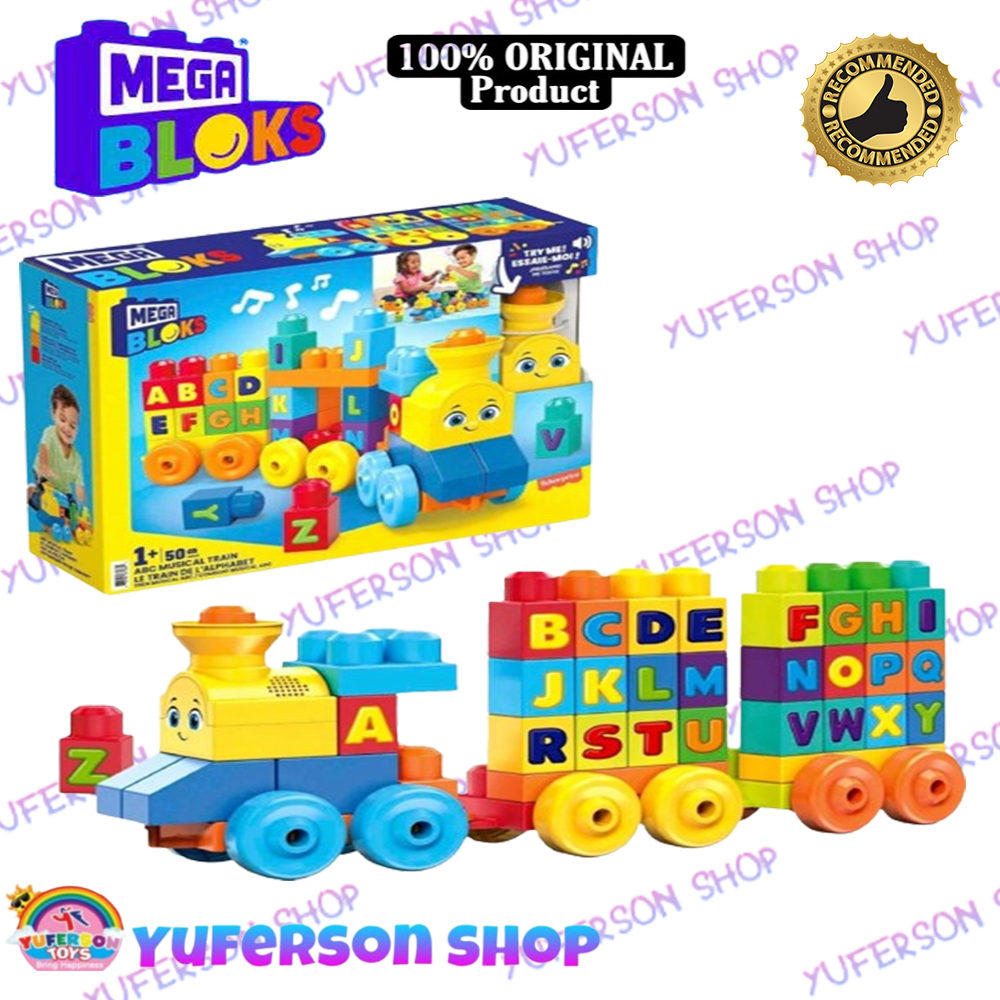 Jual MEGA BLOKS Fisher Price ABC Blocks Building Toy ABC Musical Train ...