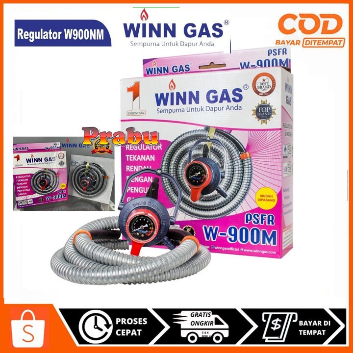 Jual Regulator Winn Gas Tekanan Rendah W 900 M 1 paket win gas Double ...