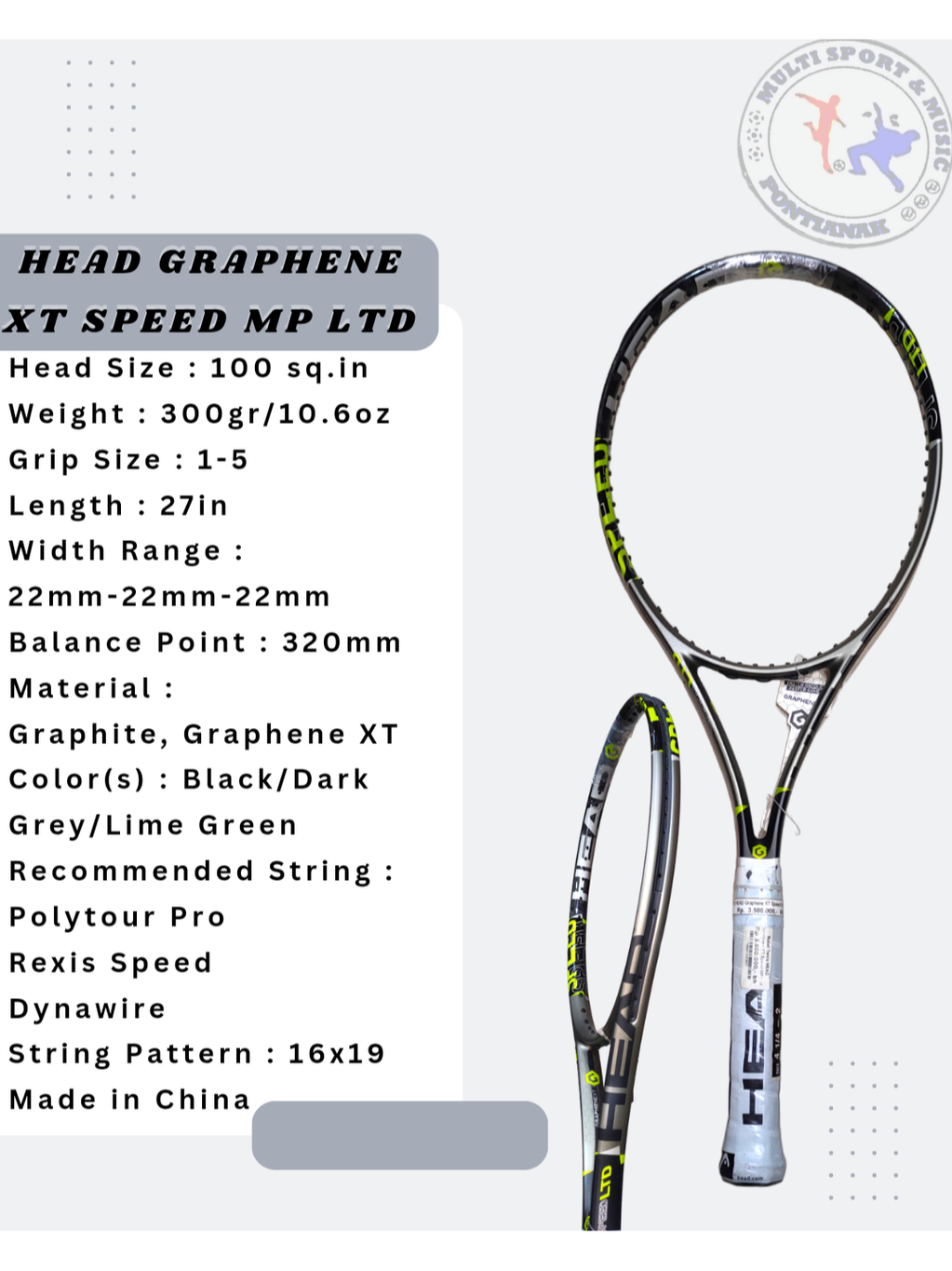 Jual Raket Tenis HEAD Graphene XT Speed MP LTD | Shopee Indonesia