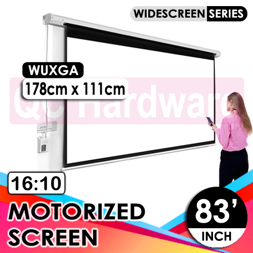 Jual Layar Proyektor Motorized 83" Ratio 16:10 WUXGA - Screen Projector ...