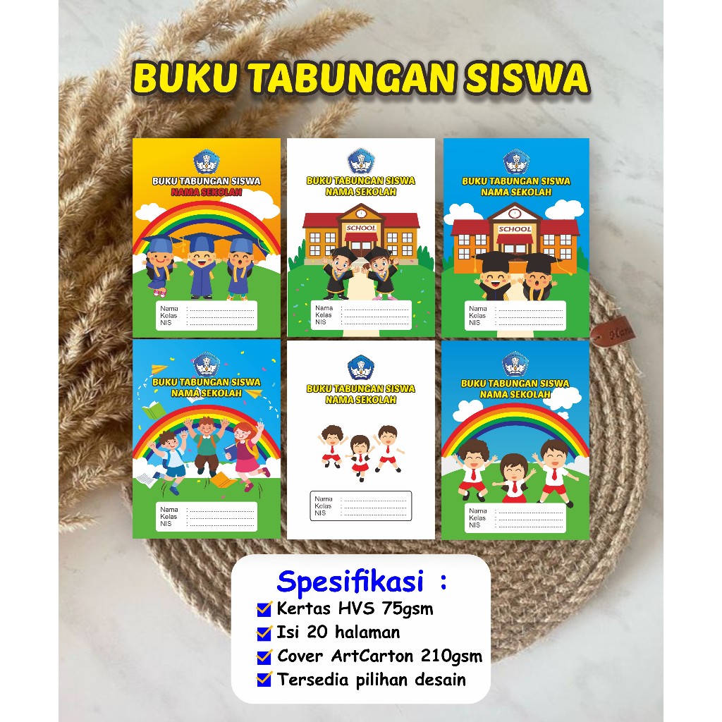 Jual Buku Tabungan Custom | Buku Tabungan Sekolah | Buku Tabungan Anak ...