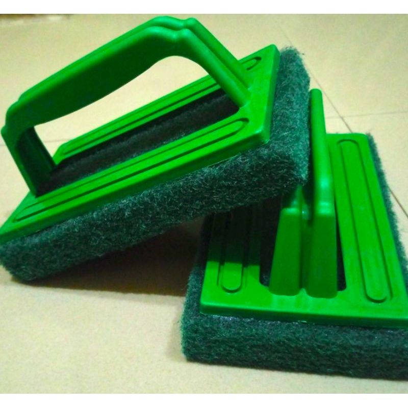 Jual Sikat Cuci Lantai kamar mandi gagang tapas hijau / Sikat Lantai ...