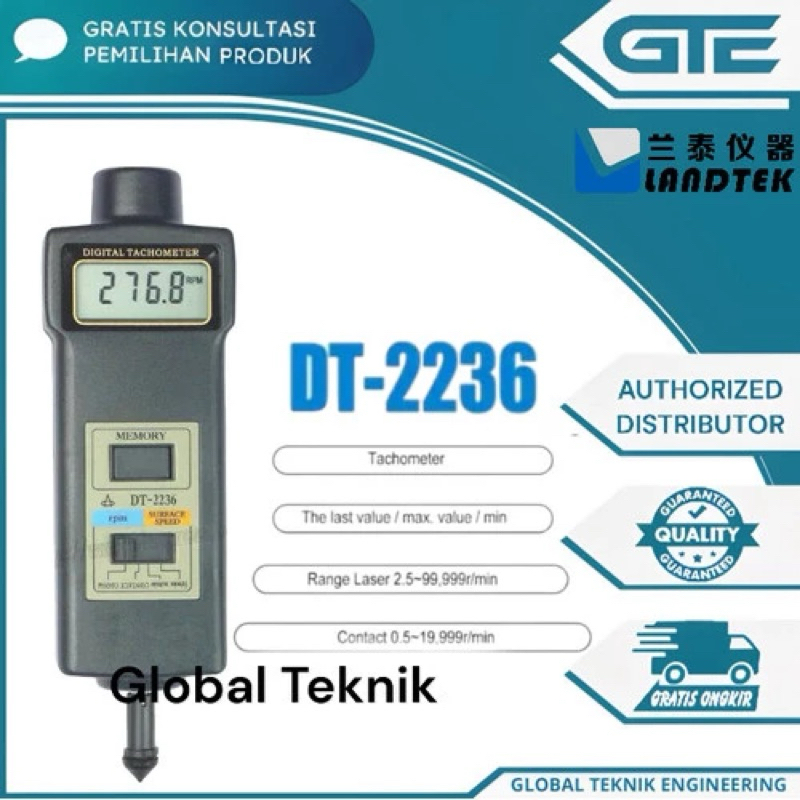 Jual Landtek Lutron DT-2236 Photo & Contact Tachometer | Shopee Indonesia