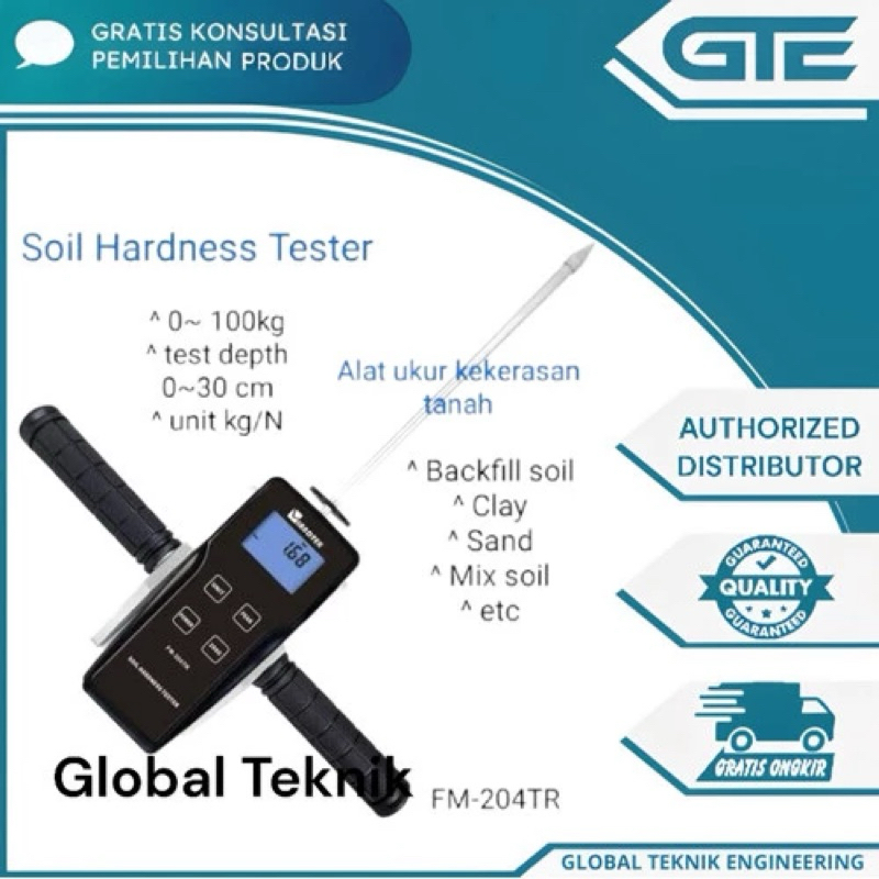 Jual Soil Hardness Tester Landtek FM-204TR Alat Ukur Kekerasan Tanah ...