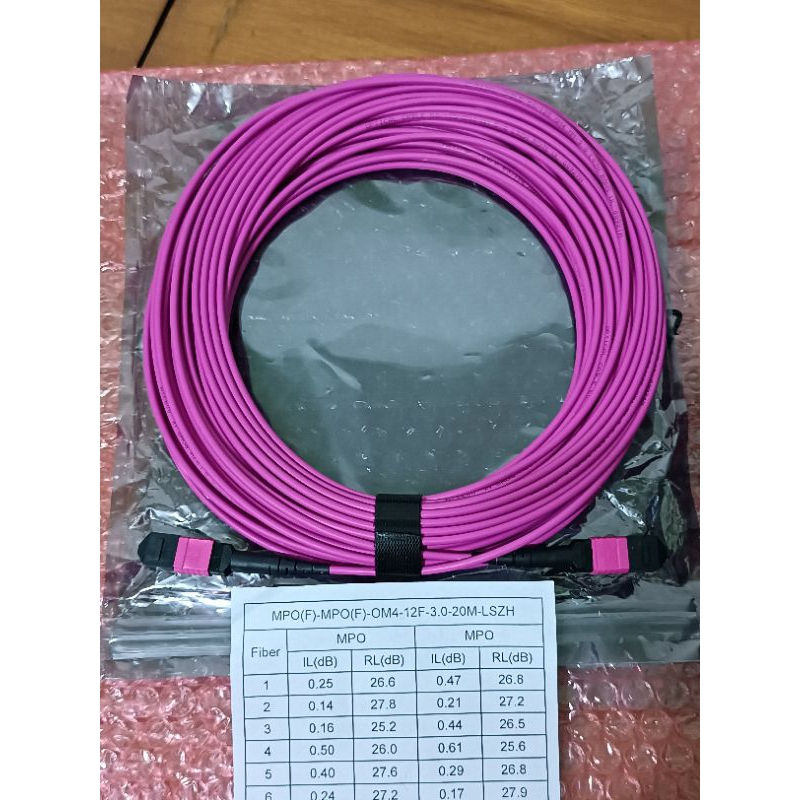 Jual Kabel MPO to MPO 12 Core 20 Meter untuk QSFP 40G /100G | Shopee ...
