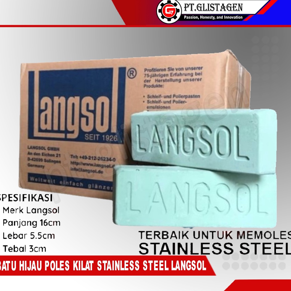Jual Tren Kekinian Langsol Batu Hijau Poles Kilat Stainless Steel Poles ...