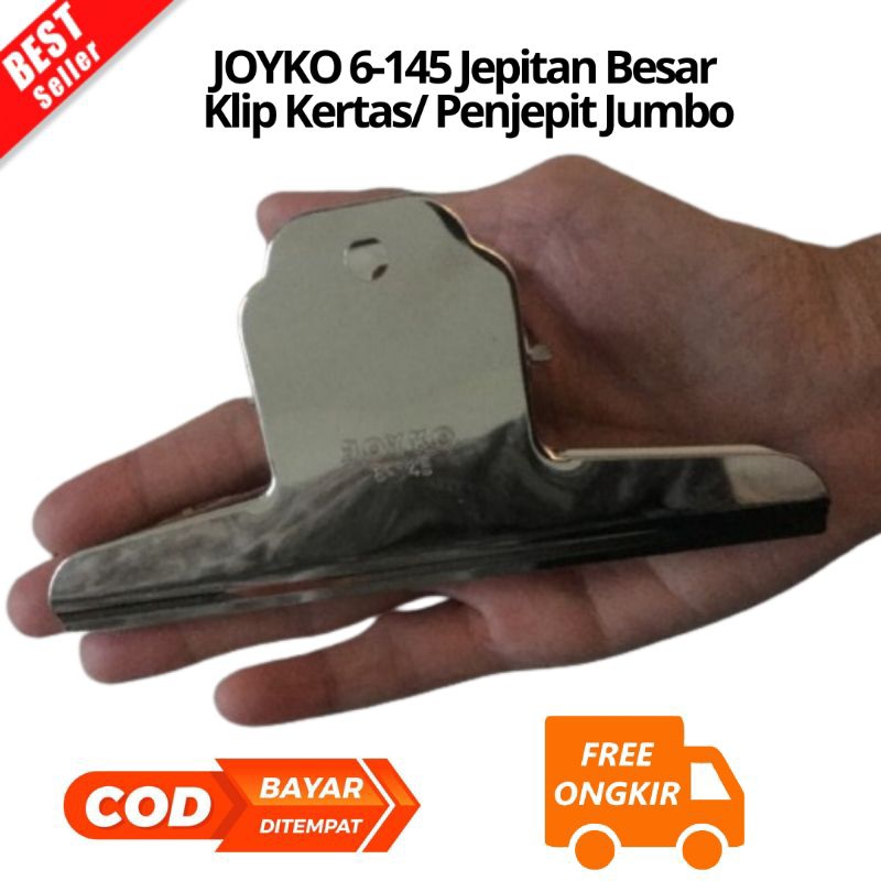 Jual [JK] BAYAR DI TEMPAT penjepit kertas Bulldog Clip JOYKO 6-145 ...