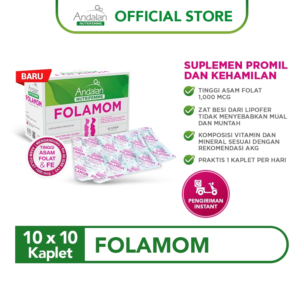Jual [1BOX isi 10STRIP] Andalan Nutrifemme Folamom - Suplemen Ibu Hamil ...