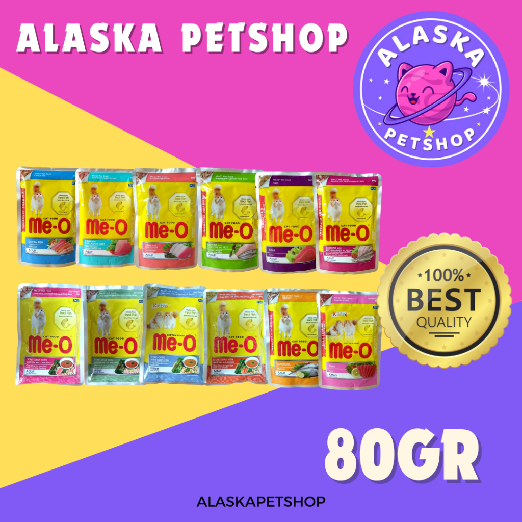 Jual Meo Pouch 80gr Makanan Kucing Basah MEO wet food | Shopee Indonesia