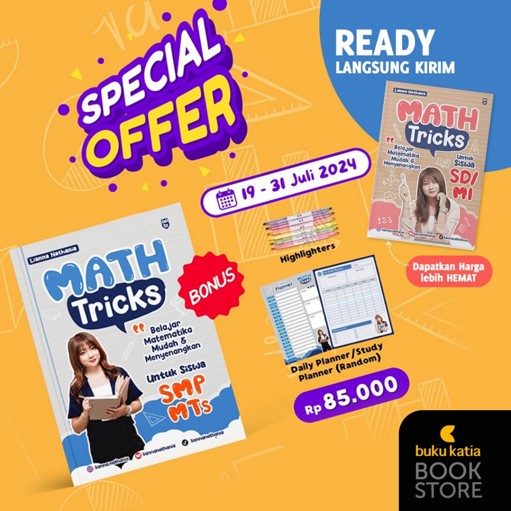 Jual Math Tricks; Buku Matematika SD/Mi; Math Tricks SMP/MTs - Lianna ...