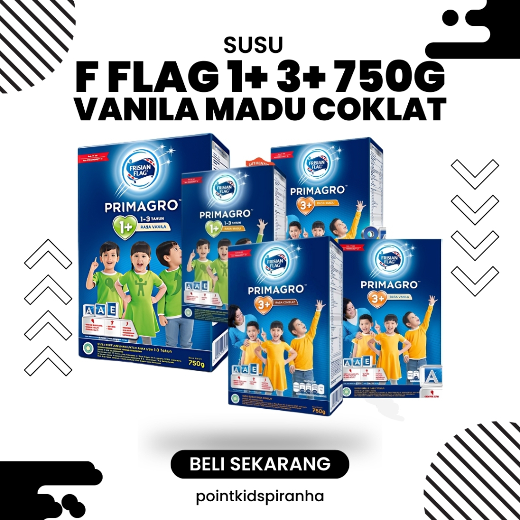 Jual SUSU F. FLAG PRIMAGRO 1+ 3+ 750G (MADU,VANILLA) | Shopee Indonesia