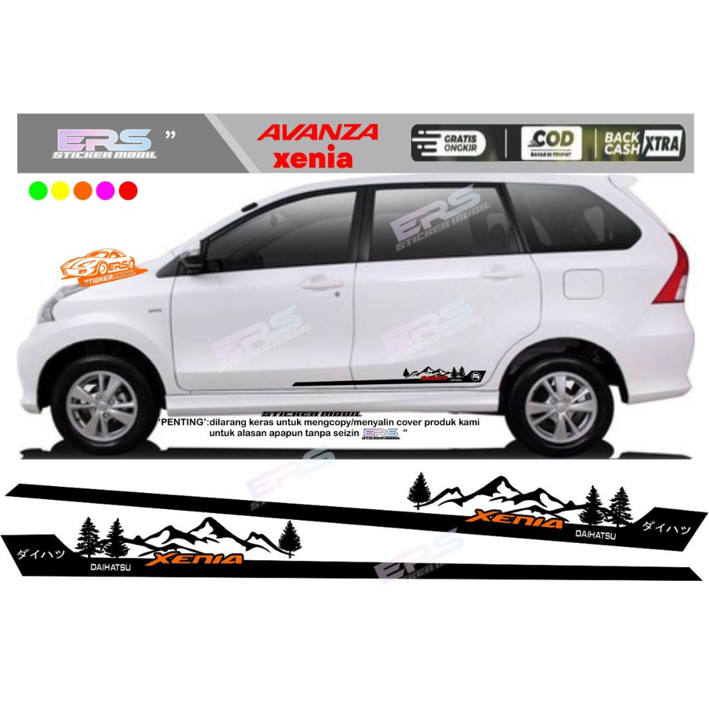 Jual sticker mobil avanza xenia motif gunung terbaru cutting stiker ...
