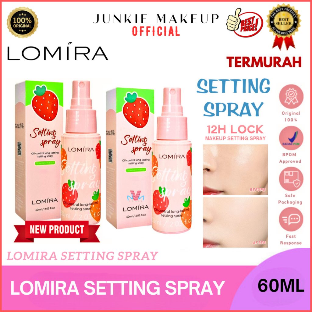 Jual 𝗝𝗨𝗡𝗞𝗜𝗘 𝗠𝗔𝗞𝗘𝗨𝗣 - LOMIRA Make Up Setting Spray 60ml Make Up Tahan ...